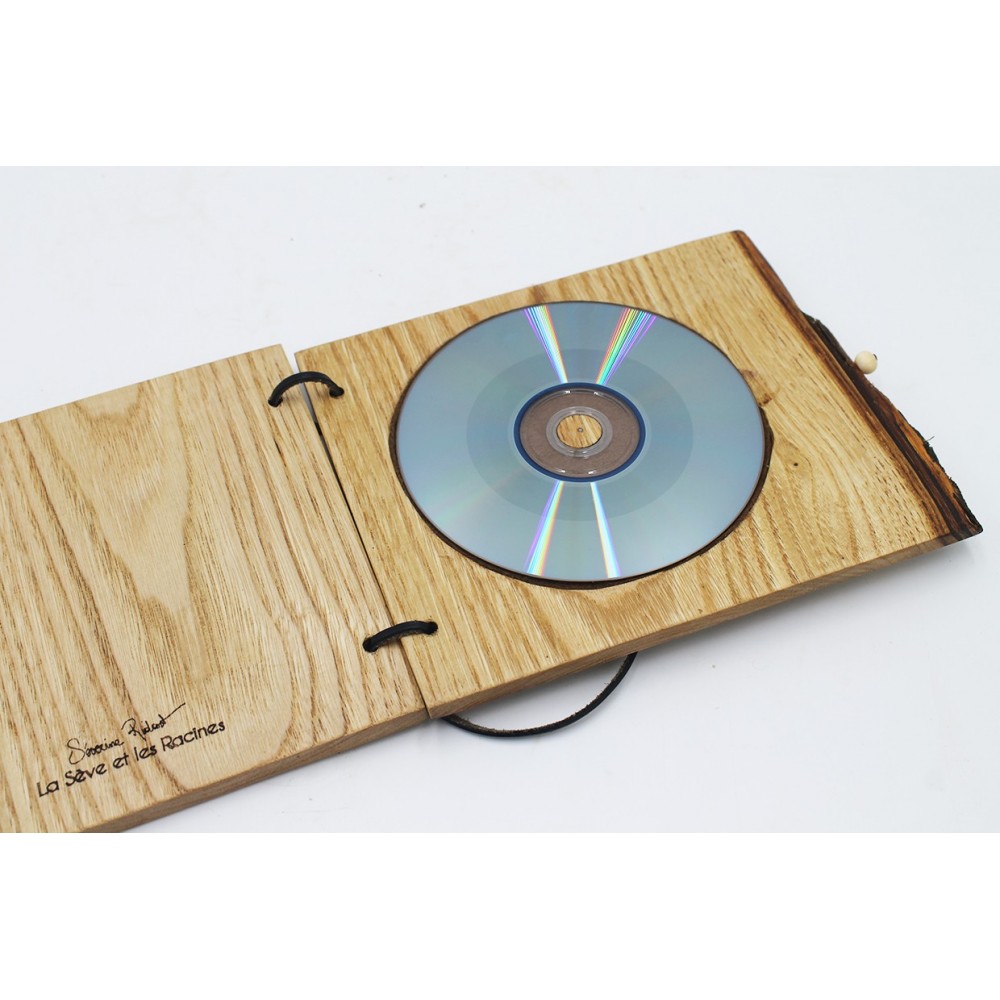 Boîtier CD ou DVD en bois personnalisable