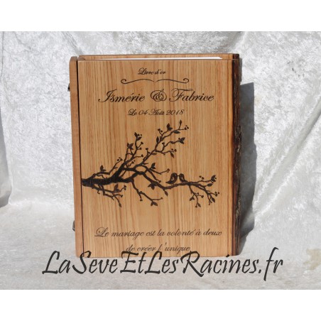 Livre d'or en bois personnalisé